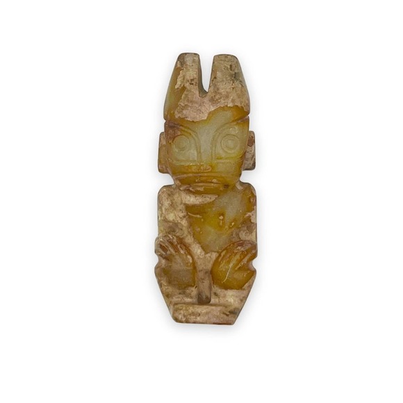 Jewelry | Jade Idol Pendant Statue Hand Carved Humanoid Carving Good ...